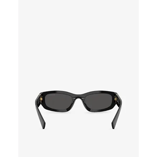 Miu Miu Rectangular-frame Acetate Sunglasses - Black