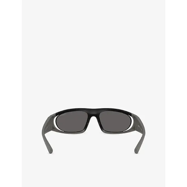 Prada Shield-frame Acetate Sunglasses - Grey