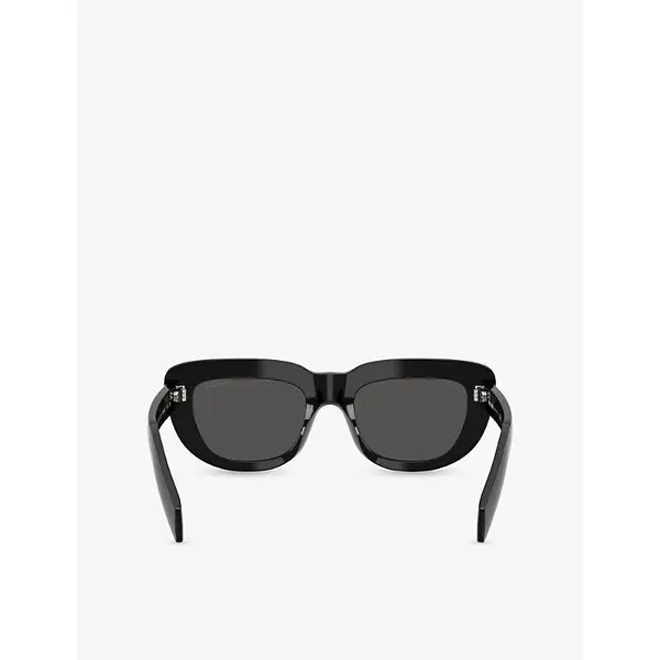 Prada Rectangle-frame Acetate Sunglasses - Black