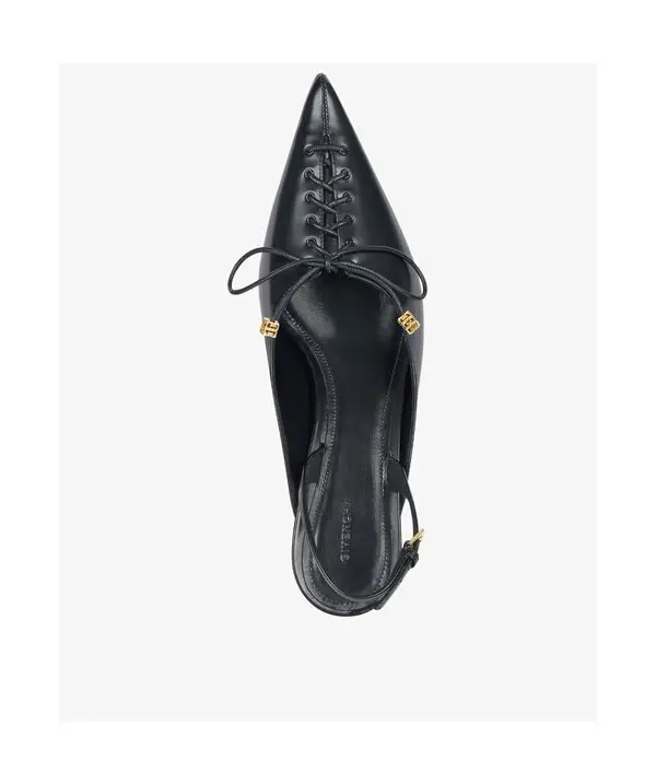 Givenchy Leather Slingbacks With Lace-up Detailing
