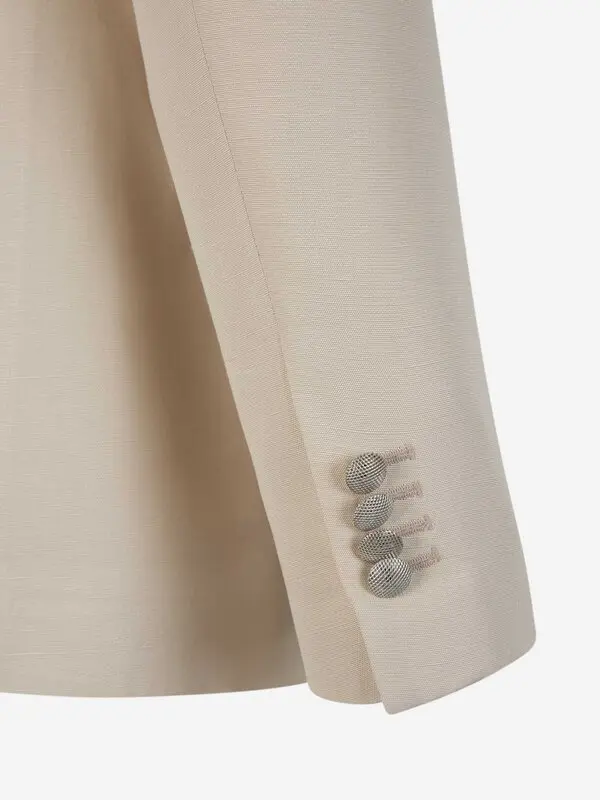 LARDINI Plain Viscose Blazer Jacket