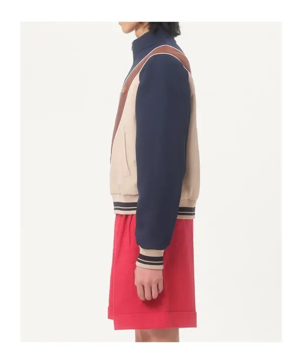 Valentino Garavani Vlogo Patch Nylon Zip-up Sweatshirt - Black