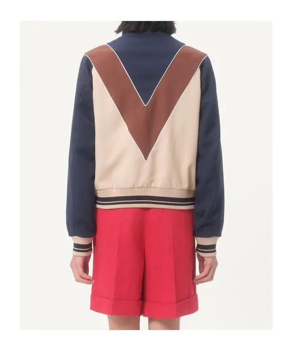 Valentino Garavani Vlogo Patch Nylon Zip-up Sweatshirt - Black