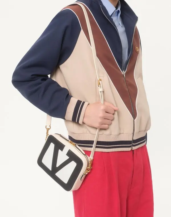 Valentino Garavani Vlogo Patch Nylon Zip-up Sweatshirt - Black