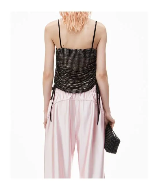 Alexander Wang Embellished Ruched Cami Top