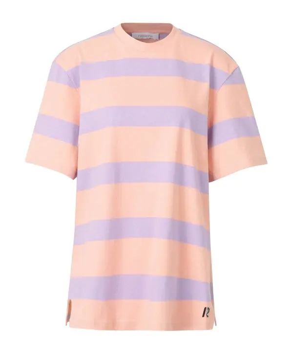 Rabanne Striped Cotton T-shirt - Coral