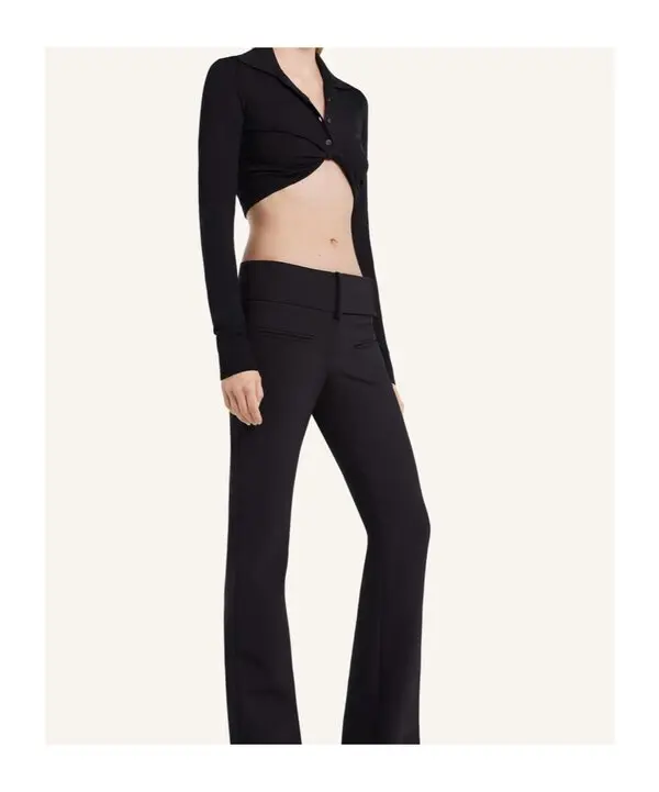 COURREGES Cropped Polo Jumper With Twist Detail