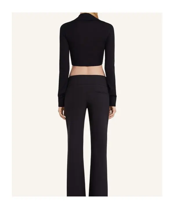 COURREGES Cropped Polo Jumper With Twist Detail