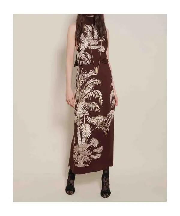 Johanna Ortiz Sleeveless Printed Maxi Dress
