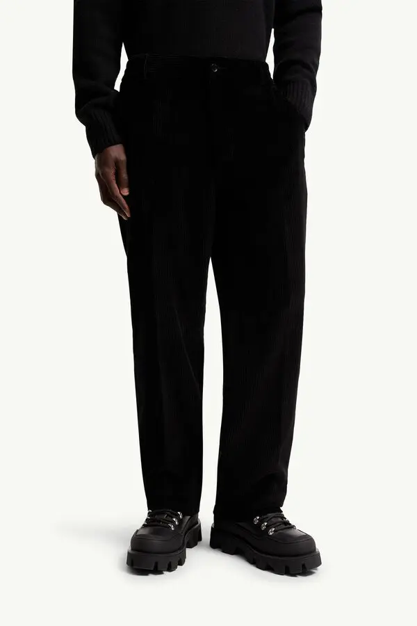 Moncler Corduroy Tailored Trousers - Black
