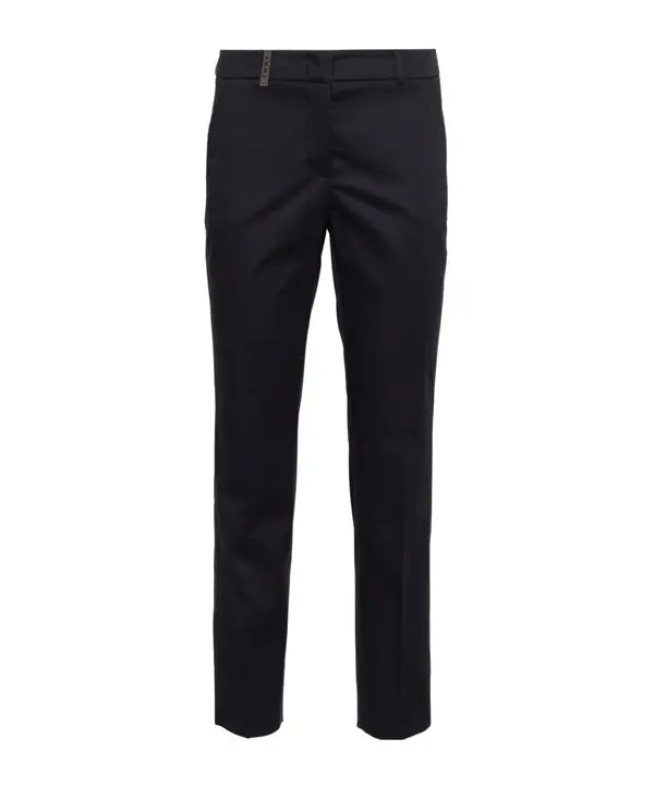 Peserico Mid-rise Tailored Trousers With Perforated Details