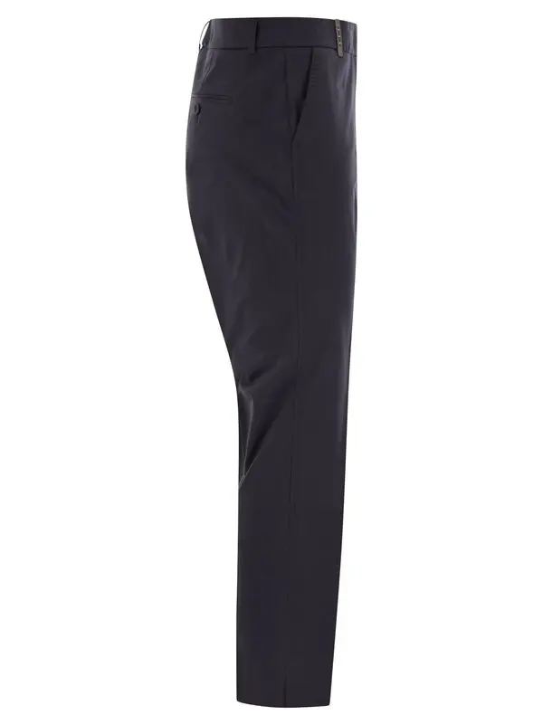 Peserico Mid-rise Tailored Trousers With Perforated Details