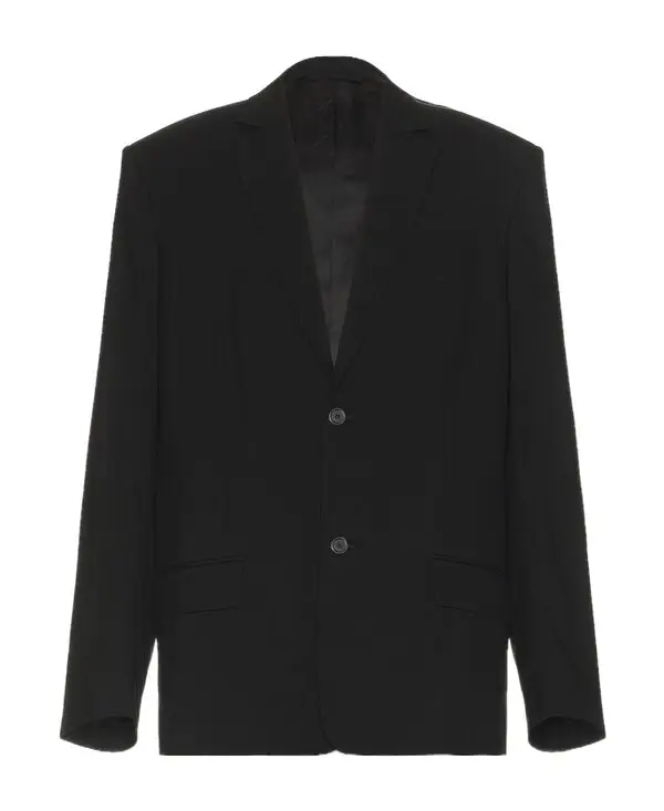 Balenciaga Washed Single Breasted Blazer - Black