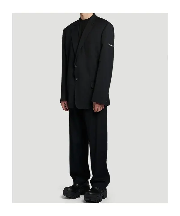 Balenciaga Washed Single Breasted Blazer