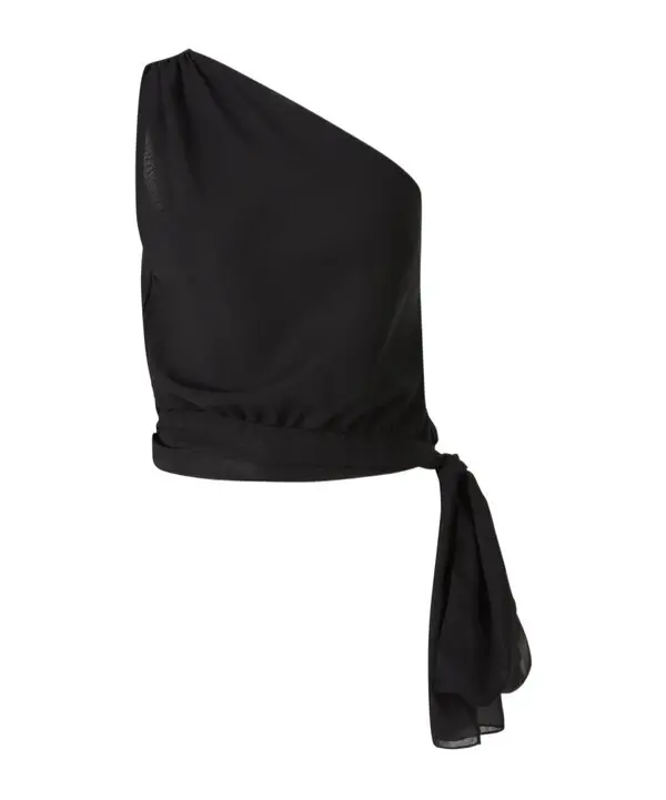 Peserico Asymmetrical Draped Blouse With Side Bows
