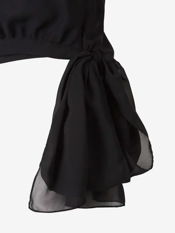 Peserico Asymmetrical Draped Blouse With Side Bows