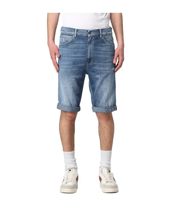 DONDUP Lenz Bermuda Micro Rotture Over Denim Shorts