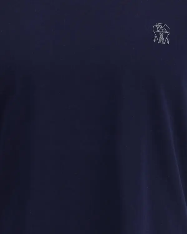 Brunello Cucinelli Logo Printed Crewneck T-shirt