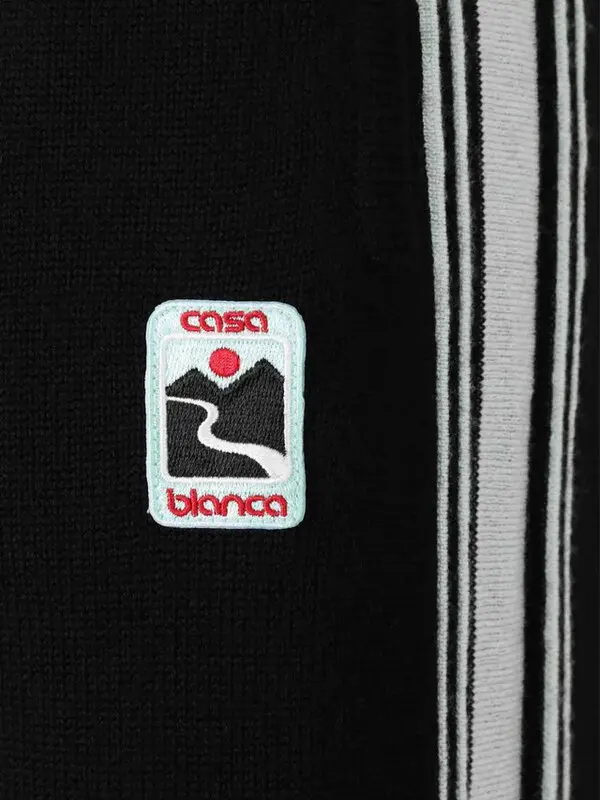 Casablanca Logo Embroidered Patch Casual Pants