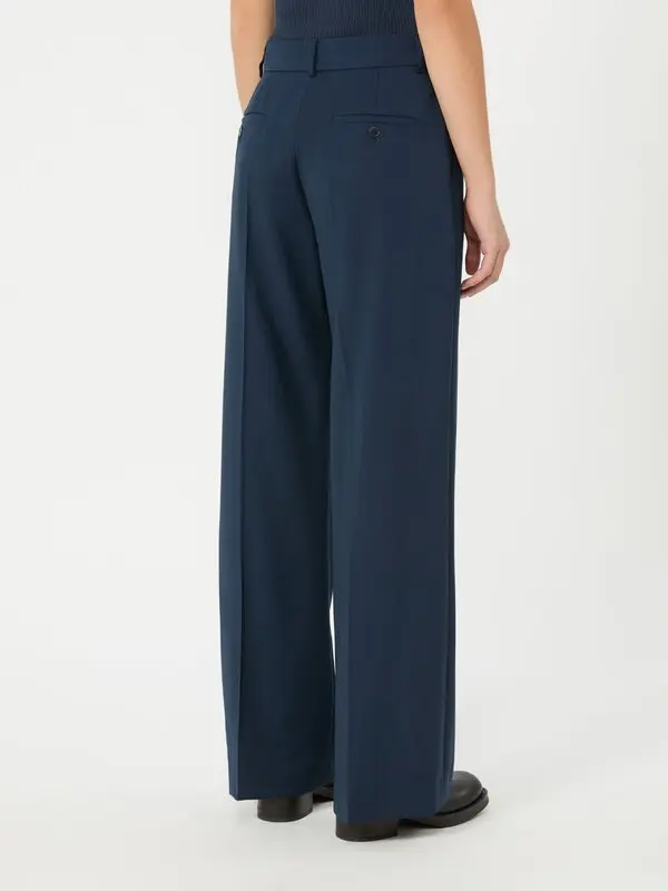 Max Mara Stretch Wool Palazzo Trousers