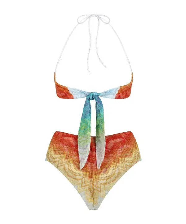 Missoni Twist Detailed Patterned Bikini Set - Blue