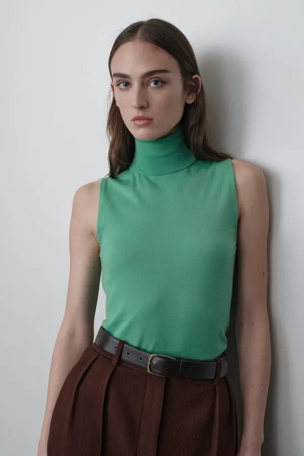 THE ROW Funnel Neck Cashmere Vest