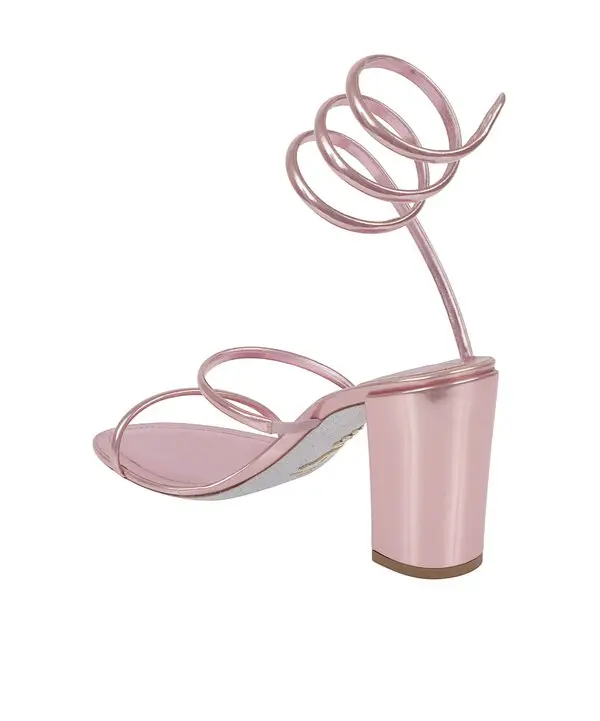 Rene Caovilla Spiral Strap Heeled Sandals