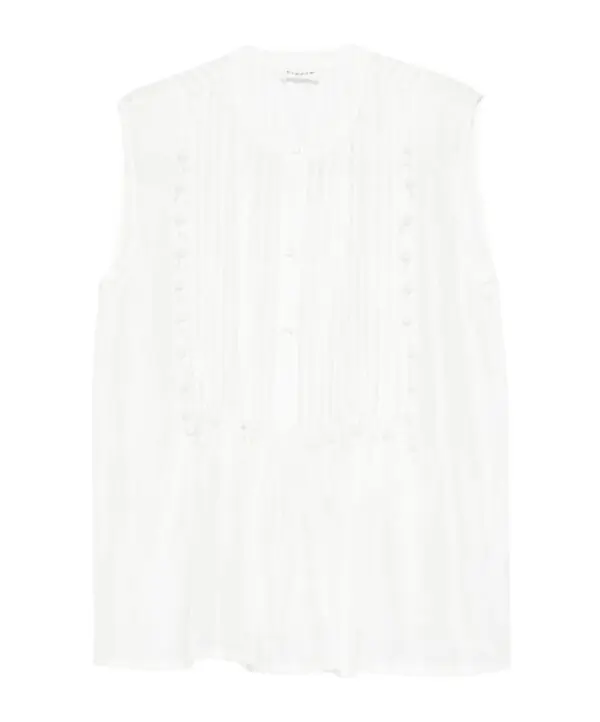 P.a.r.o.s.h Sadio Button-embellished Sleeveless Blouse - No