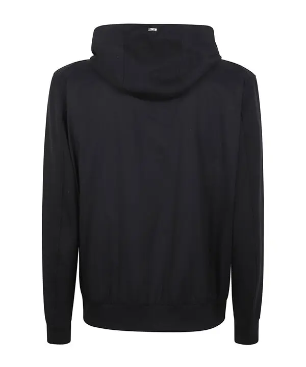 Herno Zip-up Drawstring Hooded Jacket - Black