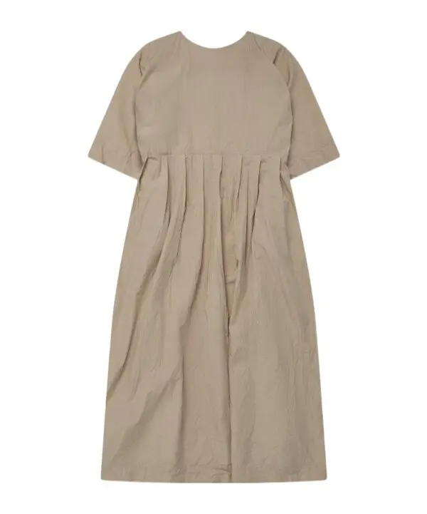 DANIELA GREGIS Pleated Crinkled-finish Midi Dress