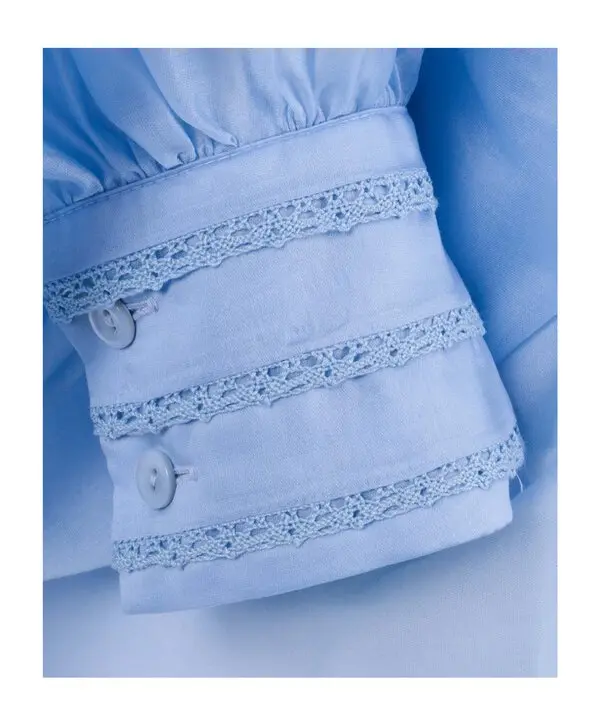 Ermanno Scervino Lace-trimmed Button-up Blouse