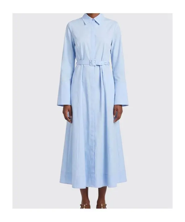 Gabriela Hearst Carmina Belted Maxi Dress - Blue