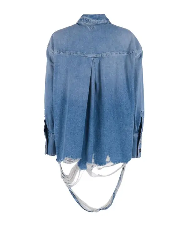 DONDUP Distressed Denim Oversized Shirt