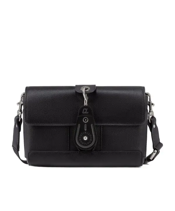 CHRISTIAN LOUBOUTIN Groovy Foldover Crossbody Bag - Black