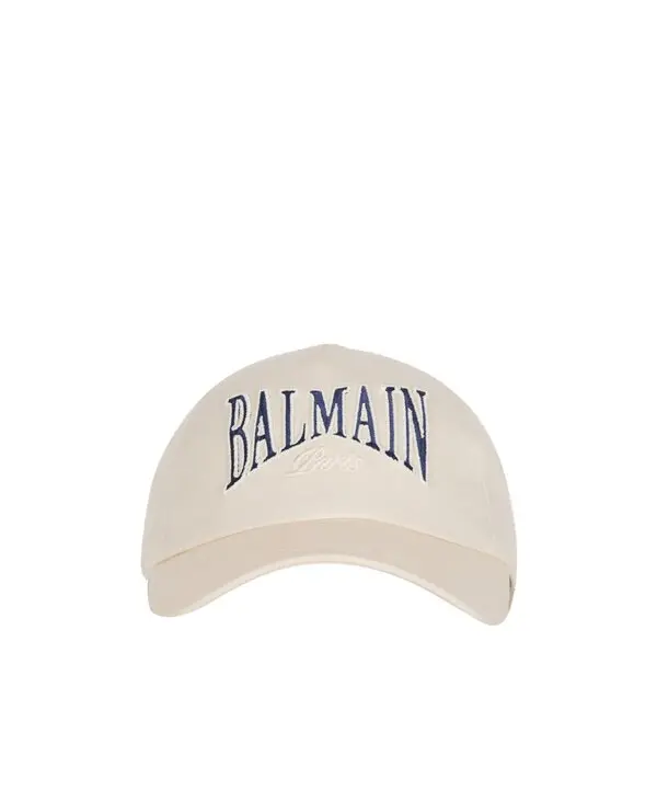 Balmain Curved Brim Baseball Cap - White