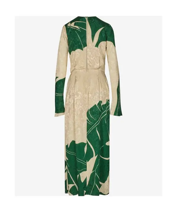 Johanna Ortiz Long-sleeved Tropical Print Dress