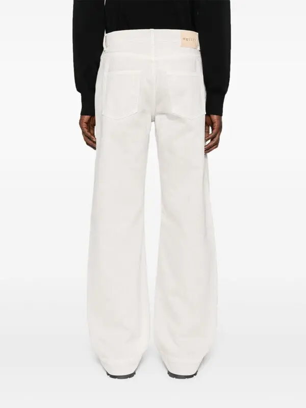 Alexander McQueen Logo Patch Wide-leg Jeans