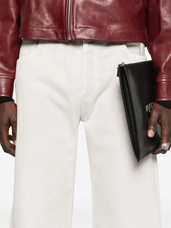 Alexander McQueen Logo Patch Wide-leg Jeans