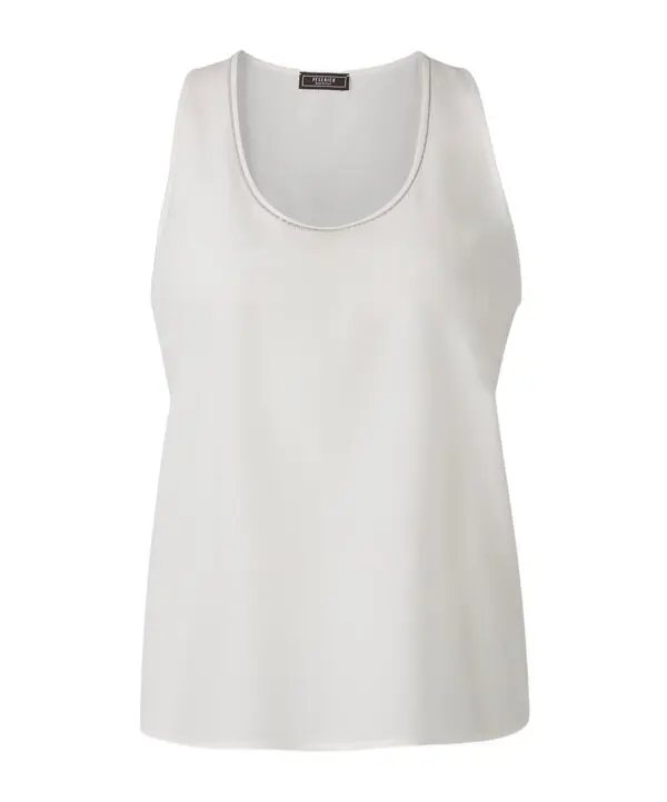 Peserico Round Neck Vest With Beaded Chain