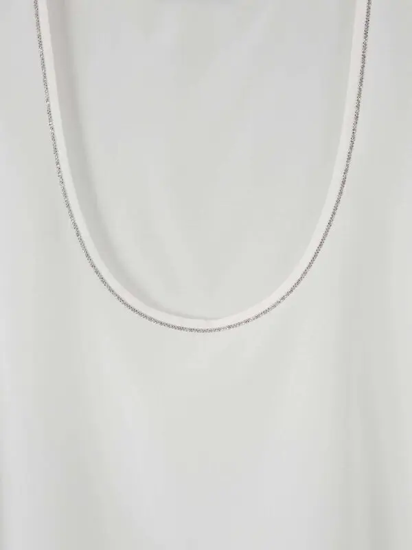 Peserico Round Neck Vest With Beaded Chain