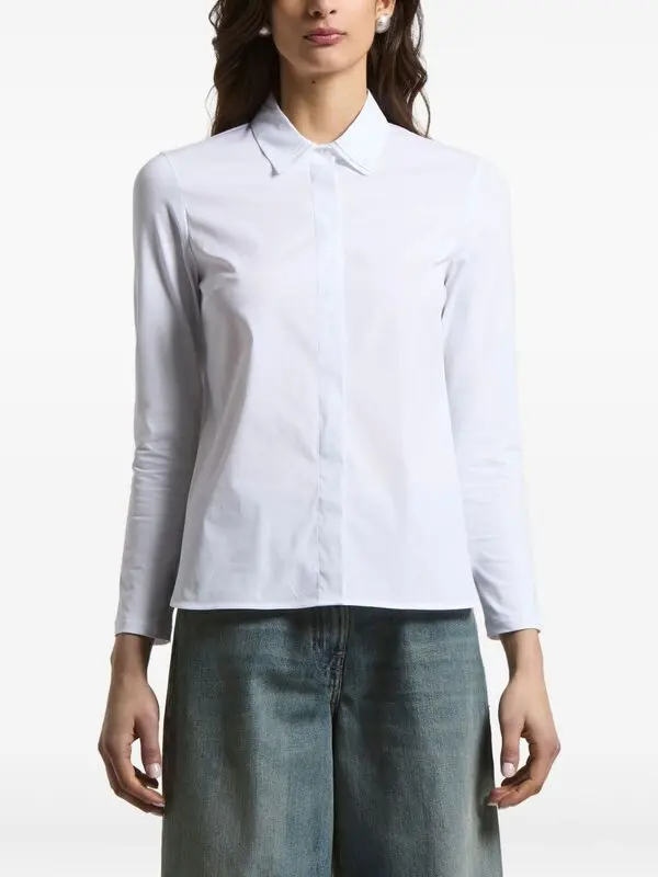 Peserico Pointed Collar Cotton Shirt