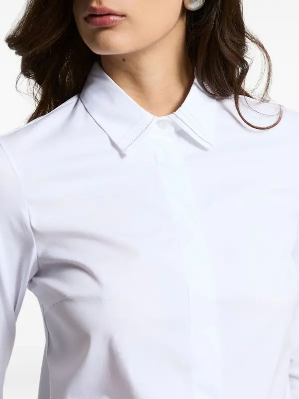Peserico Pointed Collar Cotton Shirt