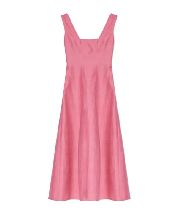 Cult Gaia Square Neck Wide Strap Dress With Hollow Back - Pink