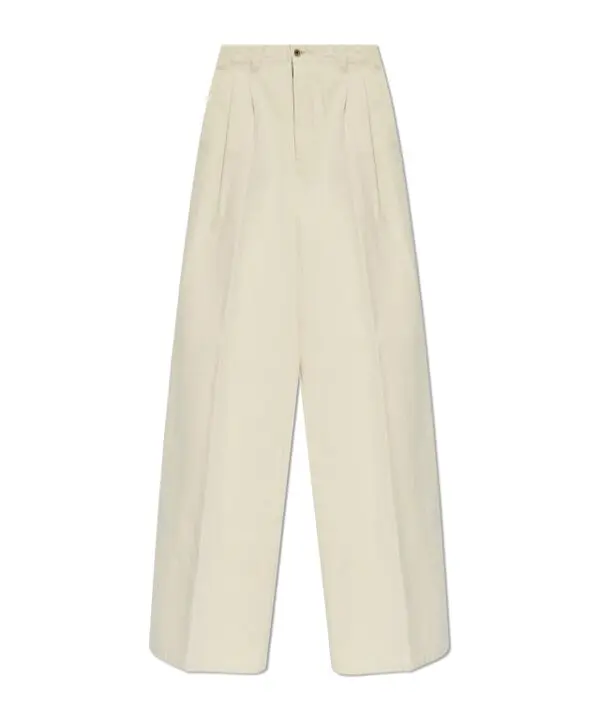 MAISON MARGIELA Pleated Wide Leg Trousers