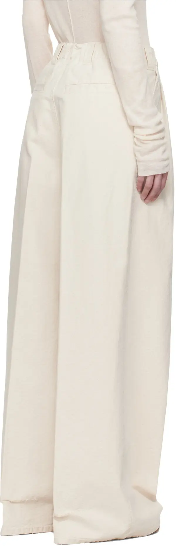 MAISON MARGIELA Pleated Wide Leg Trousers