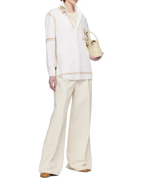 MAISON MARGIELA Pleated Wide Leg Trousers