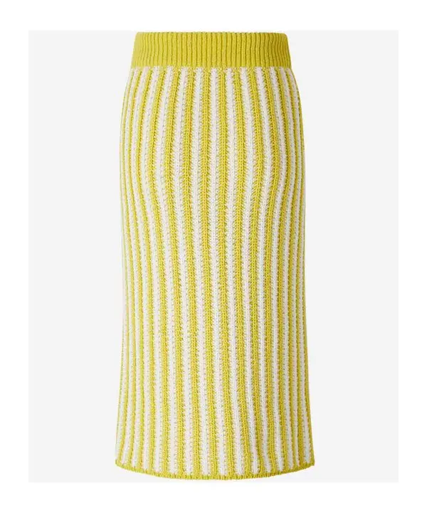 Fabiana Filippi Striped Knitted Midi Skirt