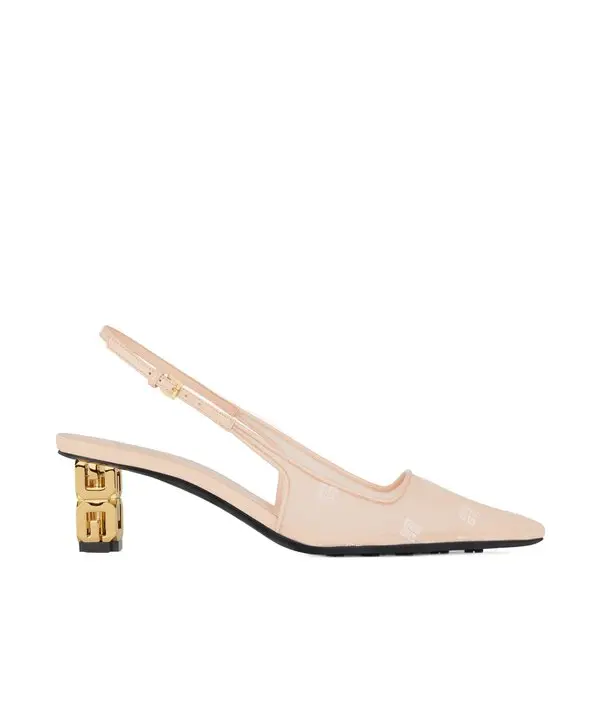 Givenchy G Cube Slingback Pumps - Naked