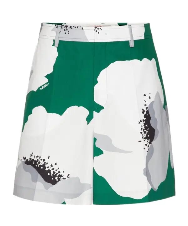 Valentino Garavani Floral Portrait Print Bermuda Shorts - Multicolor