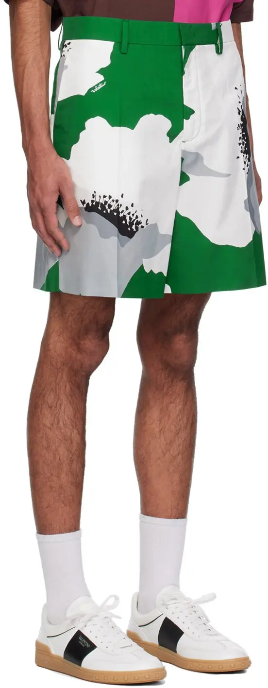 Valentino Garavani Floral Portrait Print Bermuda Shorts